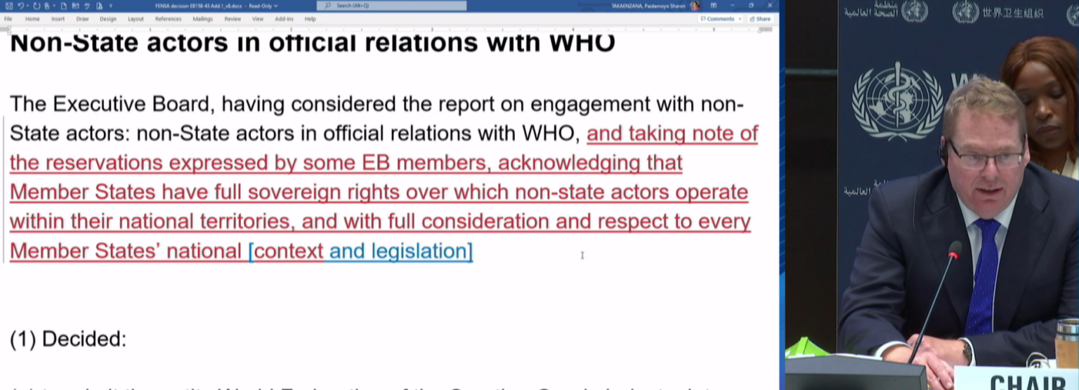 WHO Executive Board Adopts New Efficiency Measures But Can They Stick ...